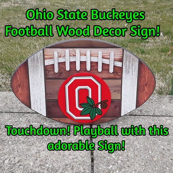 Wall Decor | Ohio State Buckeyes Football Wall Sign Ohio State Decor ...